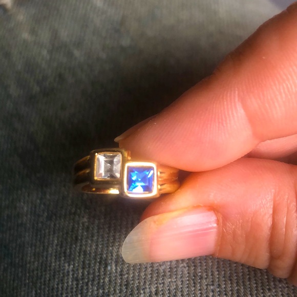 Avon | Jewelry | Vintage Avon Blue And White Stone Ring | Poshmark